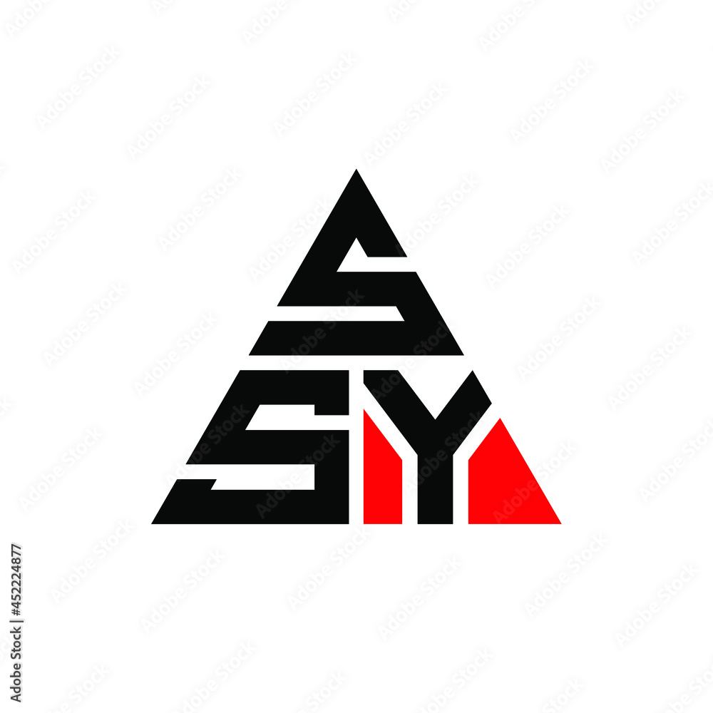 SSY triangle letter logo design with triangle shape. SSY triangle logo ...