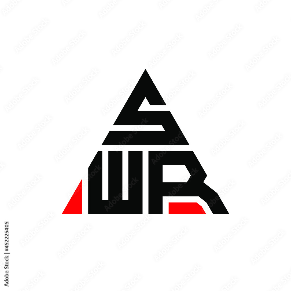 SWR triangle letter logo design with triangle shape. SWR triangle logo ...