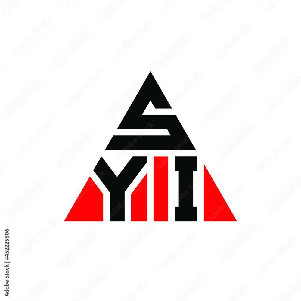 SYI triangle letter logo design with triangle shape. SYI triangle logo ...