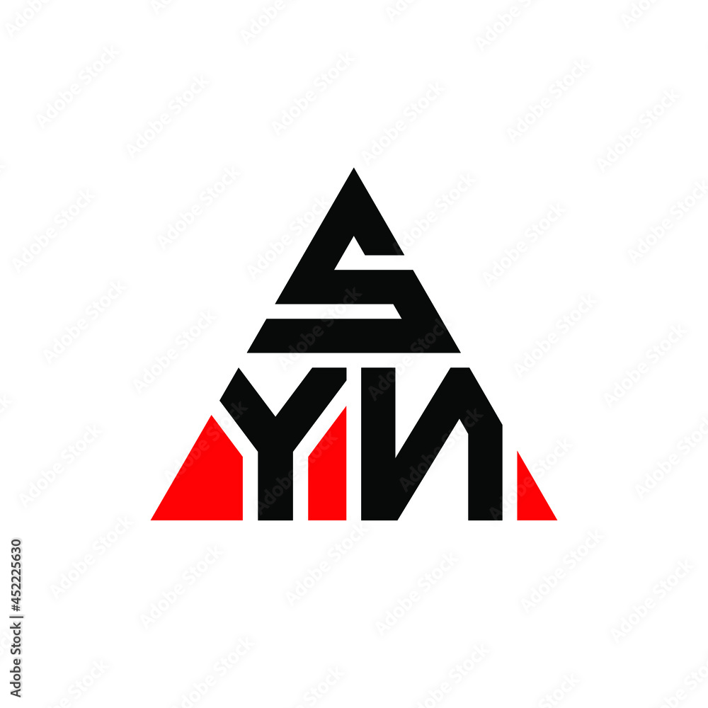 SYN triangle letter logo design with triangle shape. SYN triangle logo ...