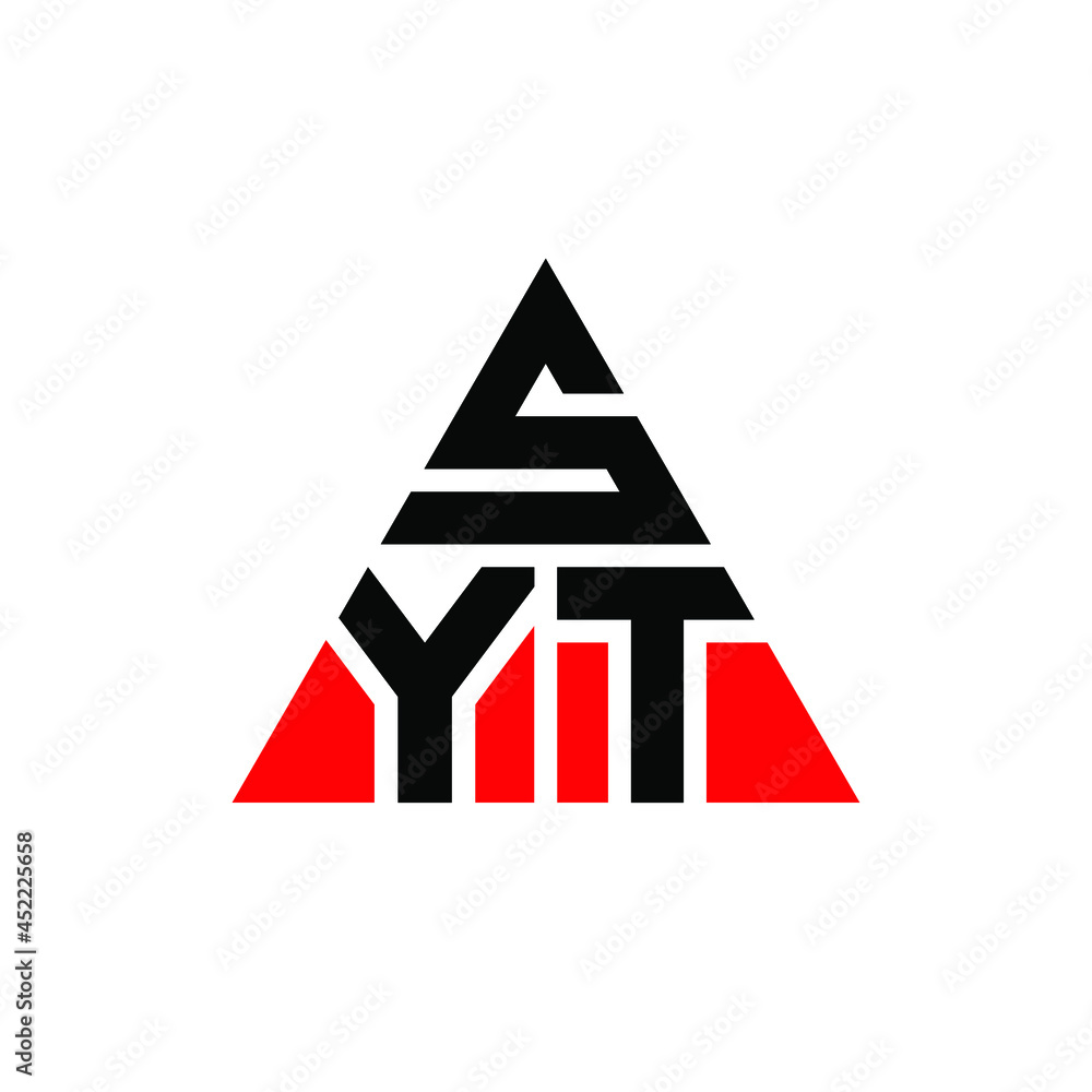 SYT triangle letter logo design with triangle shape. SYT triangle logo ...