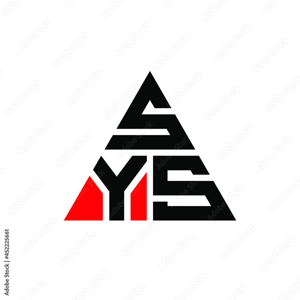 SYS triangle letter logo design with triangle shape. SYS triangle logo ...
