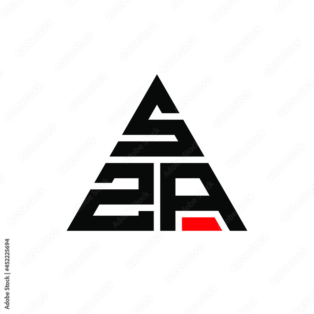SZA triangle letter logo design with triangle shape. SZA triangle logo ...