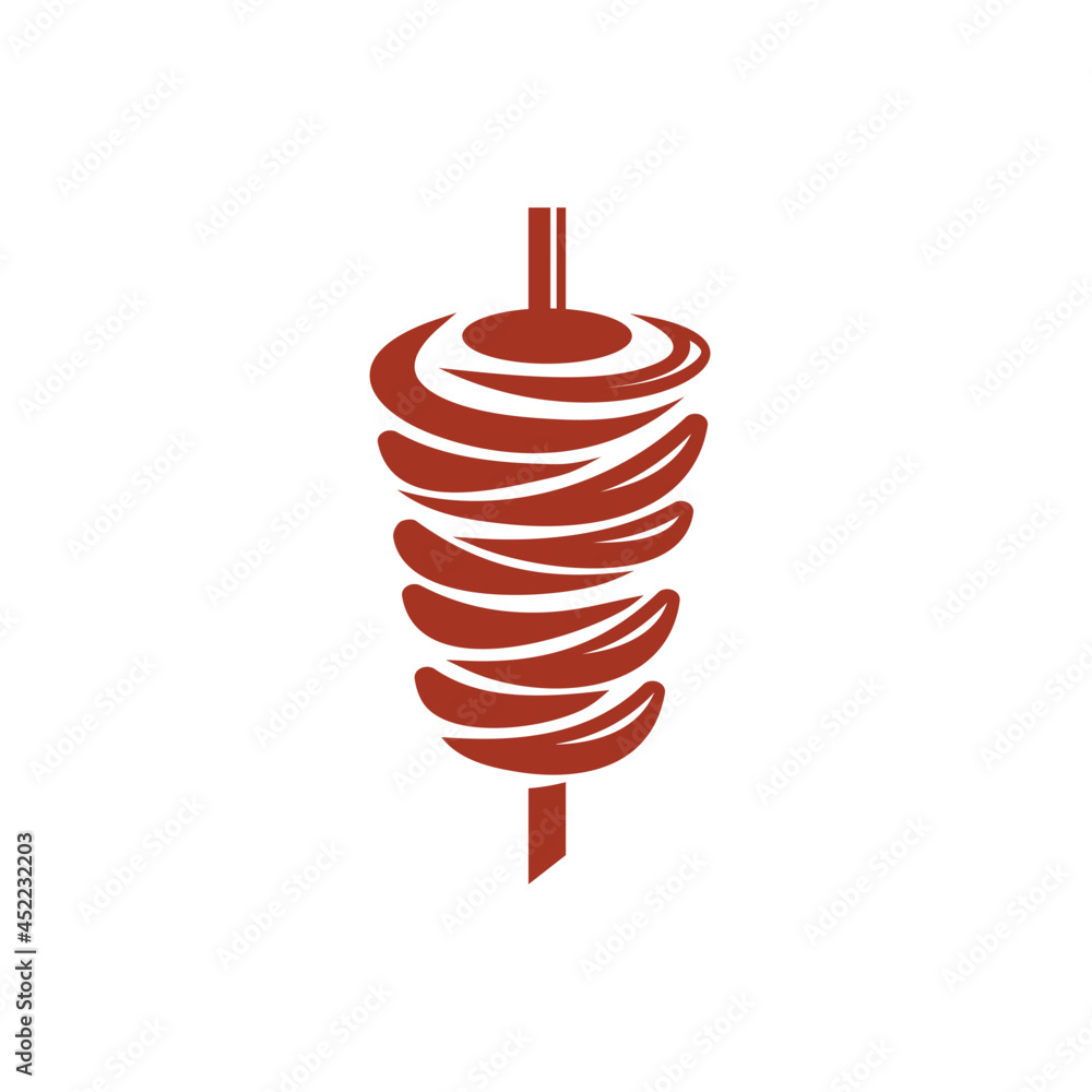 shawarma kebab gyro doner logo icon Stock Vector | Adobe Stock