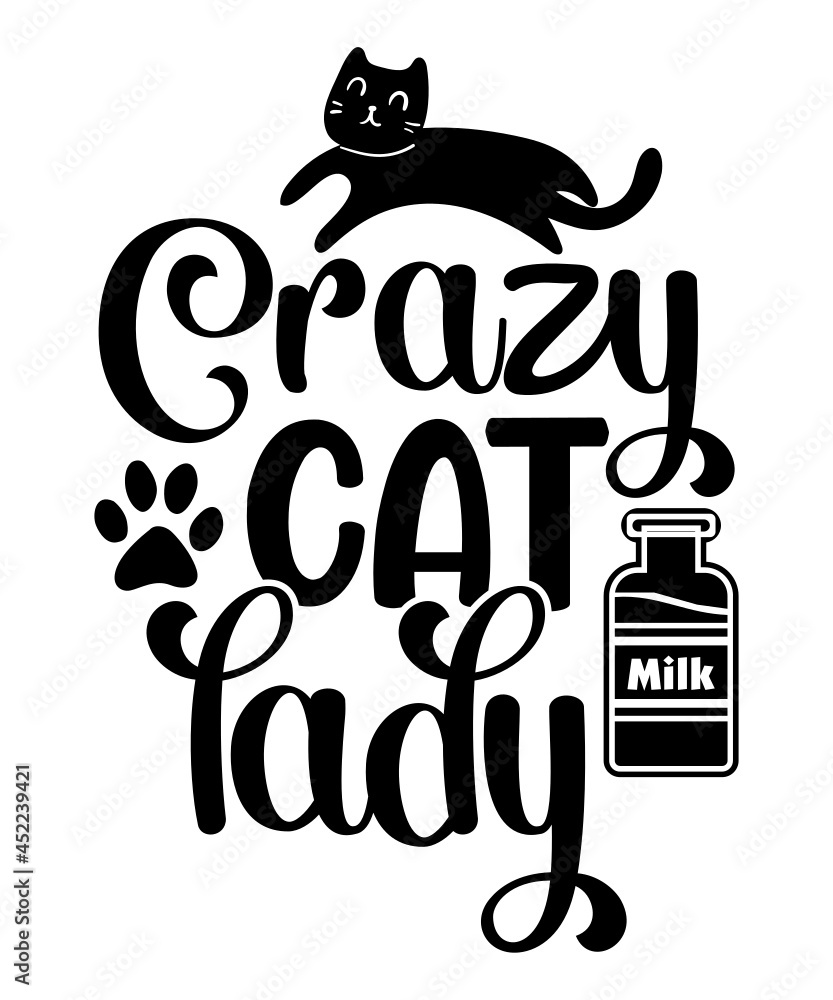 Vettoriale Stock Cat Svg, Bundle Svg, Cat Bundle Svg, Silhouette Svg ...