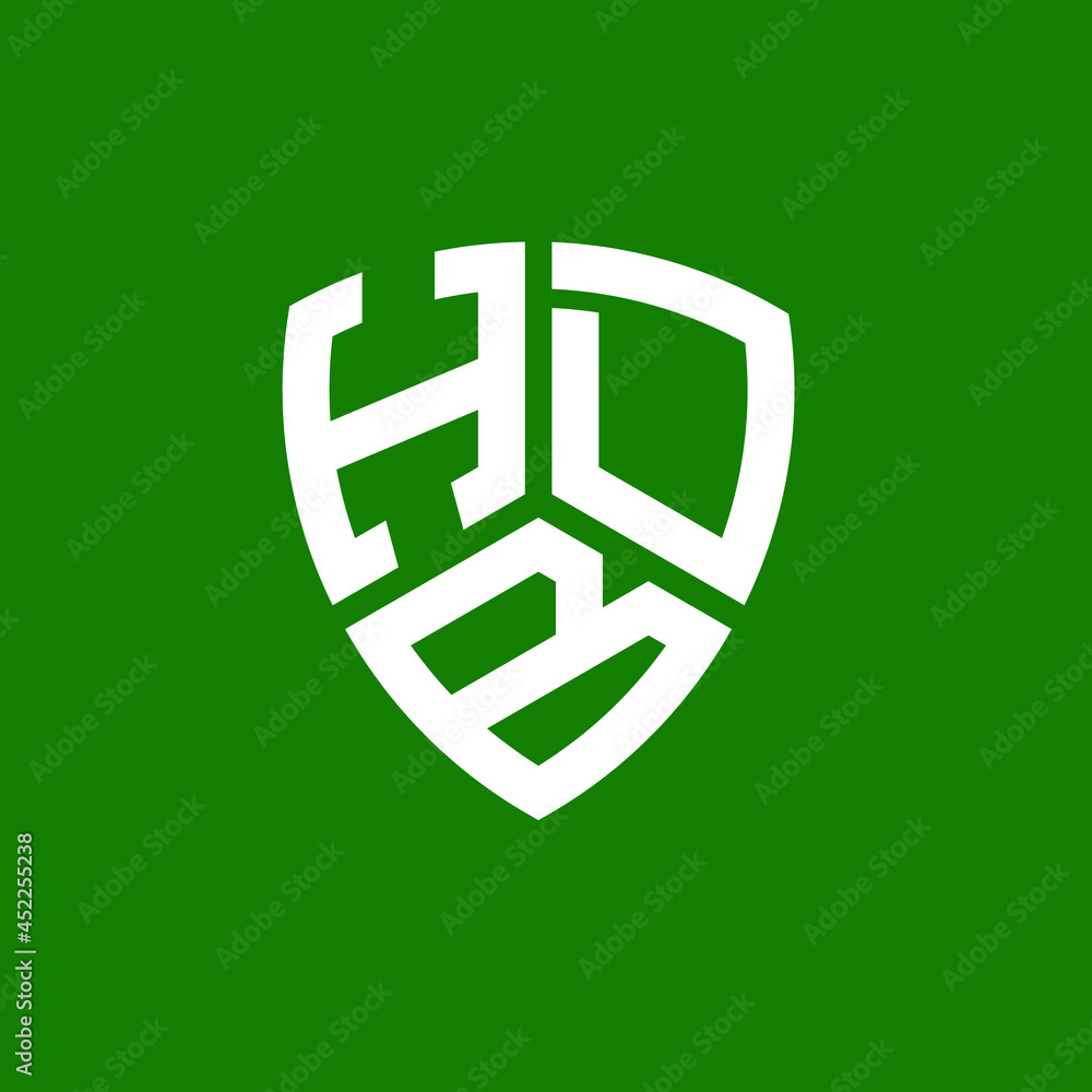 HDB letter logo design on blue background. HDB creative initials letter ...