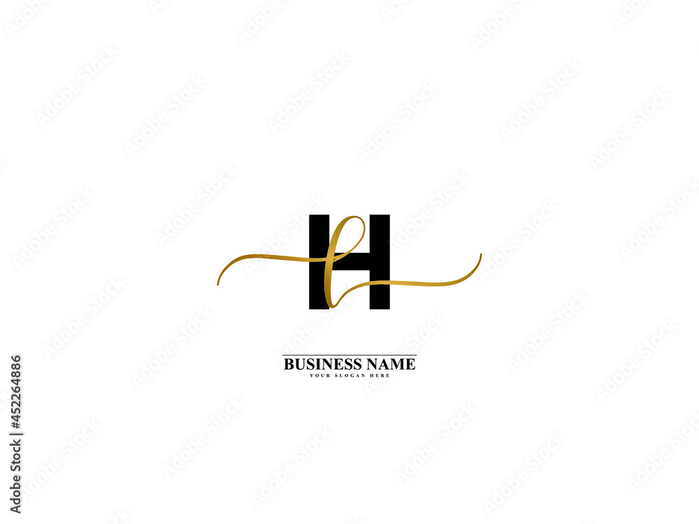 Letter HL Logo, creative hl lh signature logo for wedding, fashion ...