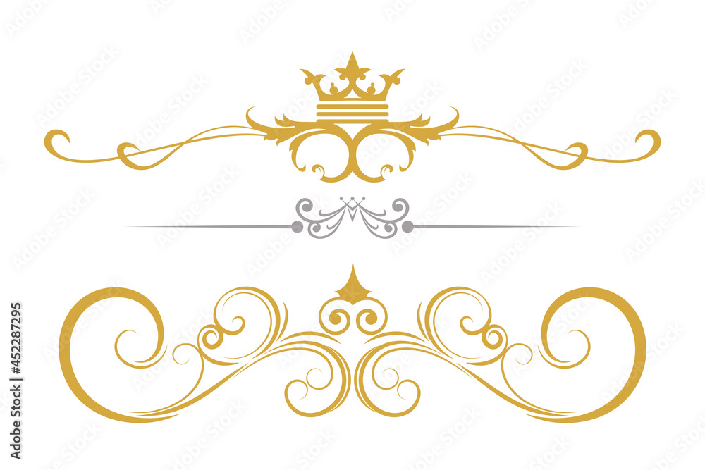 Gold design elements, great designs for any purpose. Isolated vector ...