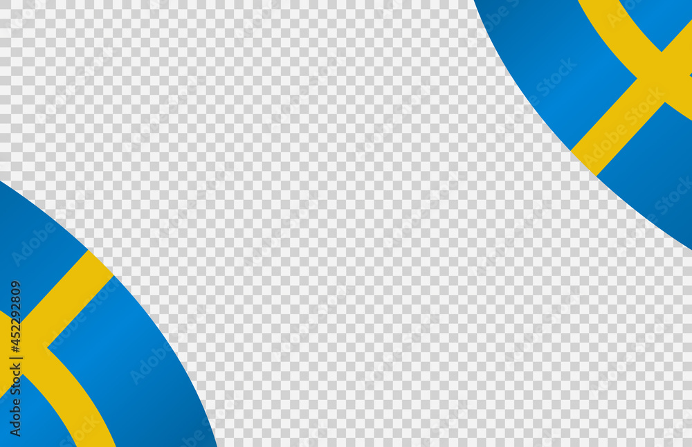 Waving flag of Sweden isolated on png or transparent background,Symbol ...