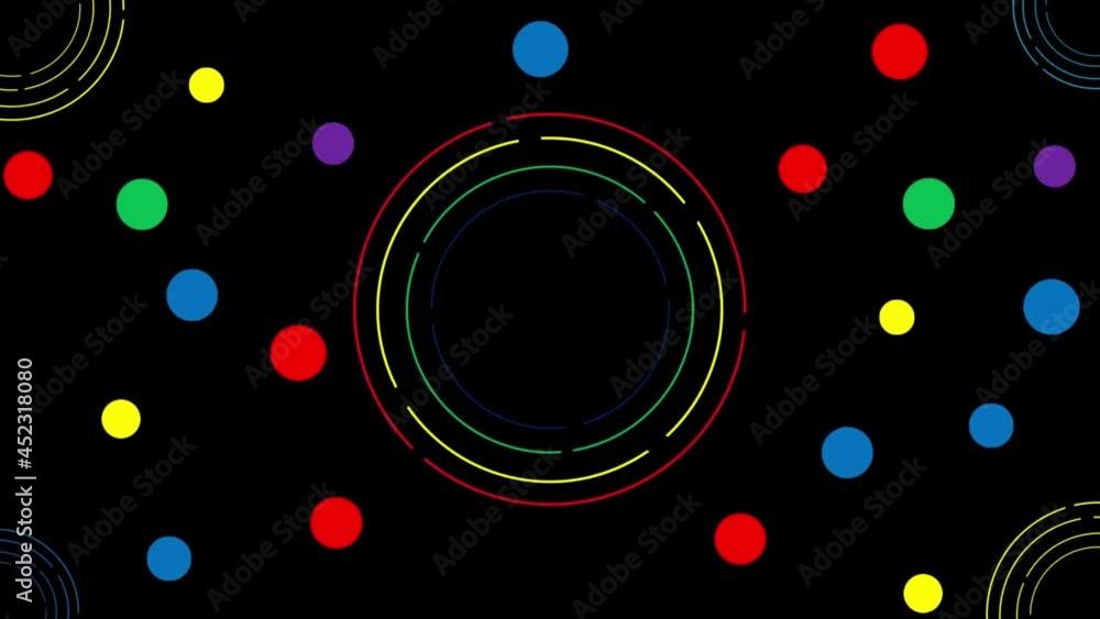 Rounded circle animation background. Technology background. Rounded ...