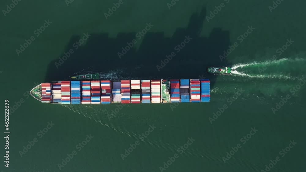 tug ship drag container cargo smart ship vessel to cargo international ...