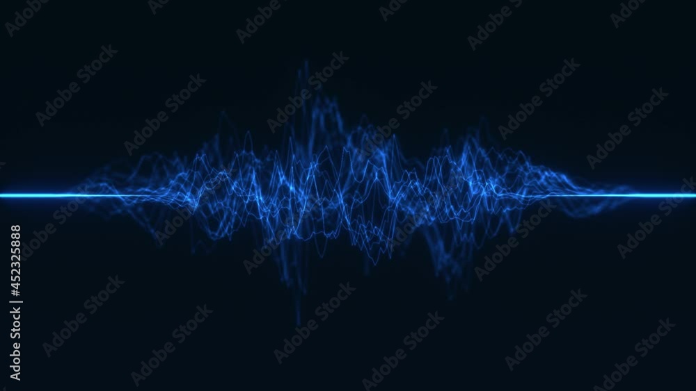 Sound Waves Frequency, Futuristic Look Audio Waveform Graph In Seamless ...