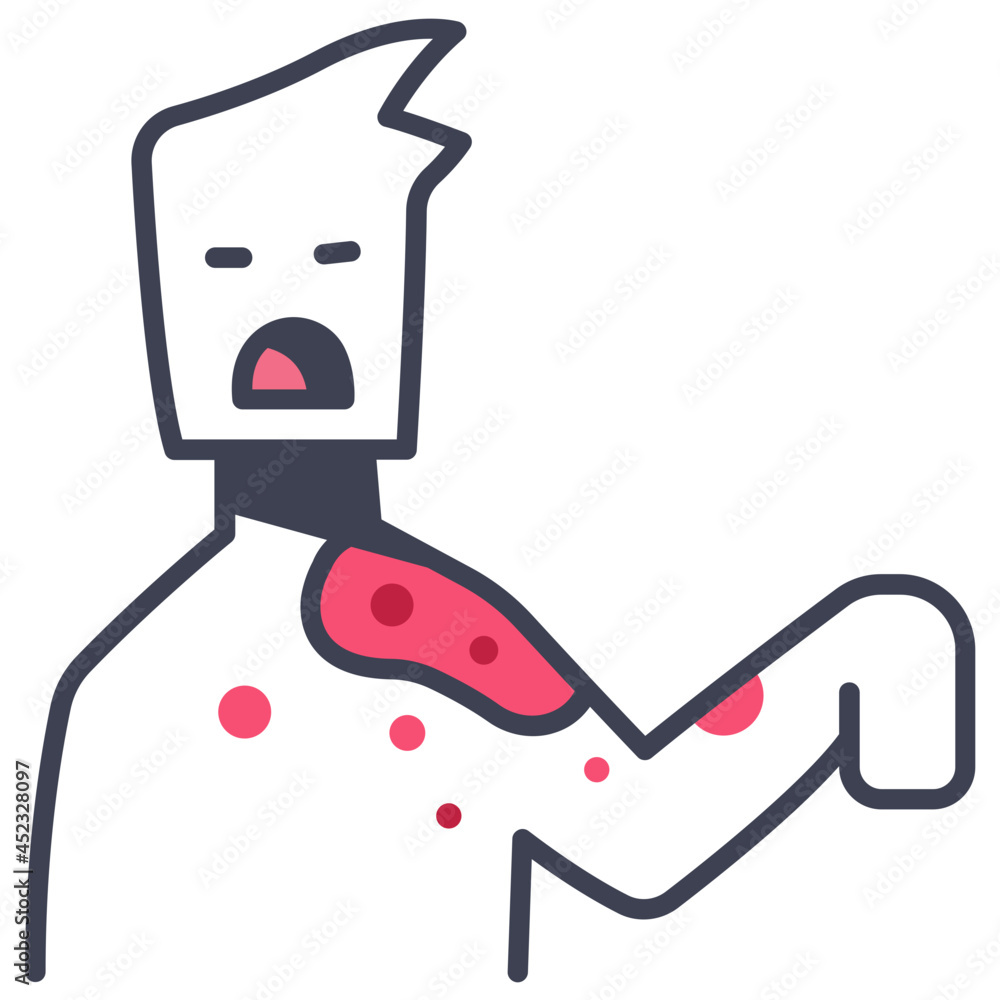skin rash icon Stock Vector | Adobe Stock