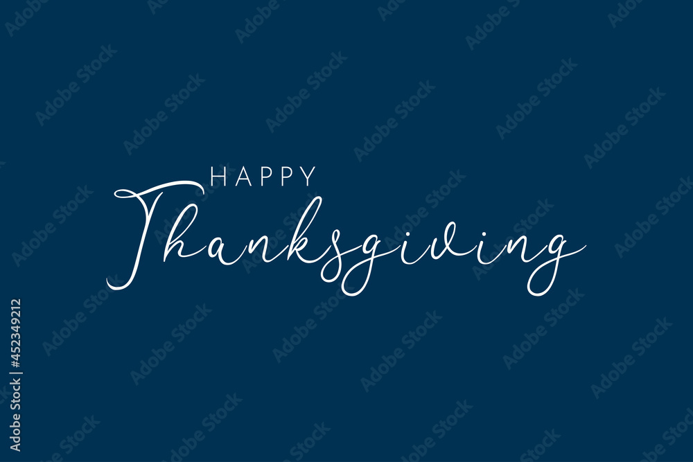 Happy Thanksgiving hand written calligraphic text, vector illustration ...