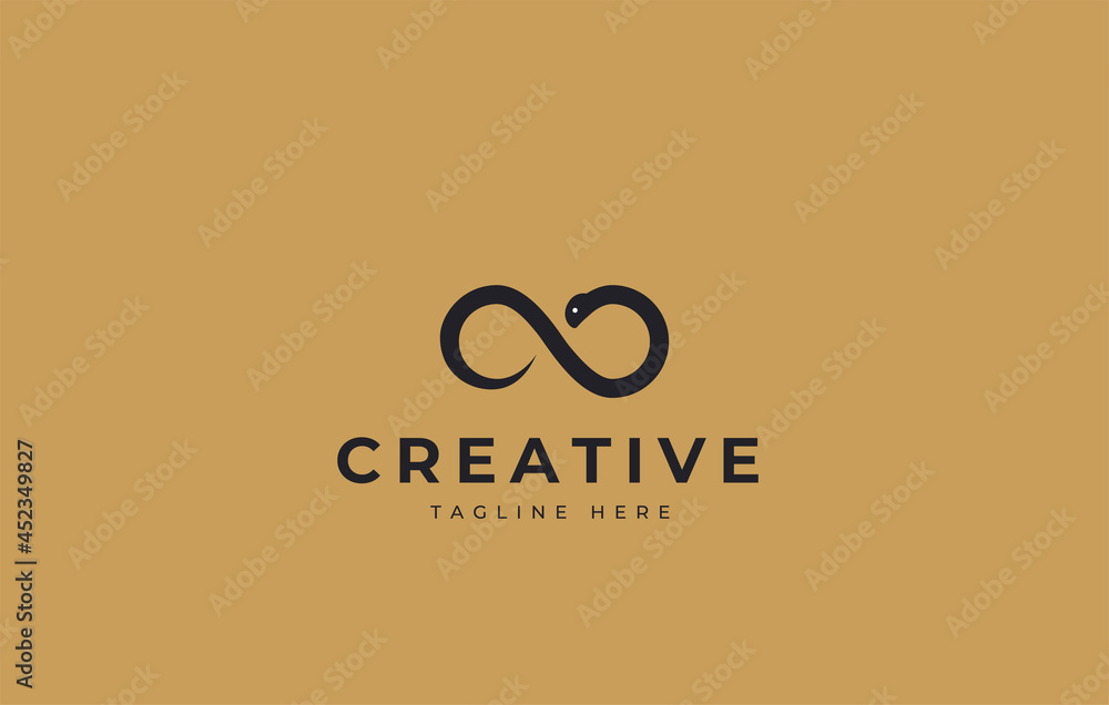 Infinite Snakes. Loop Snakes Logo Template, Double O logo abstract ...