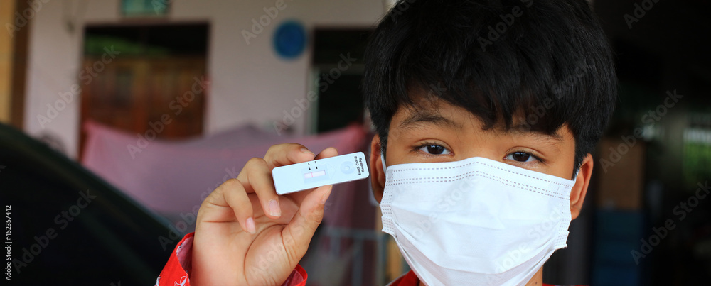 Self swab test by SARS-CoV-2 Antigen Rapid Test, Corona virus random ...