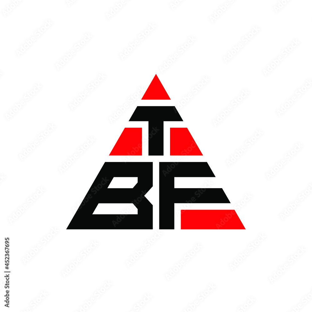 TBF triangle letter logo design with triangle shape. TBF triangle logo ...