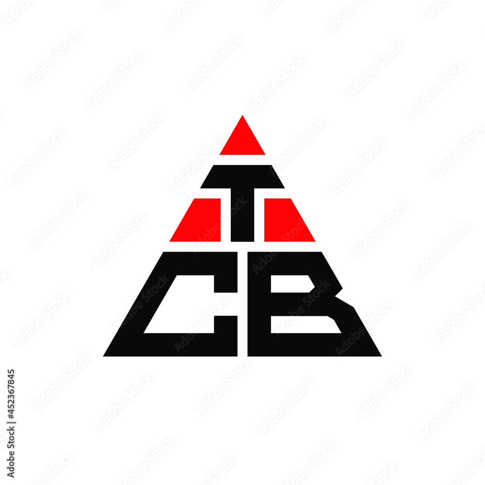 TCB triangle letter logo design with triangle shape. TCB triangle logo ...