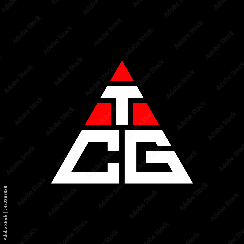 TCG triangle letter logo design with triangle shape. TCG triangle logo ...