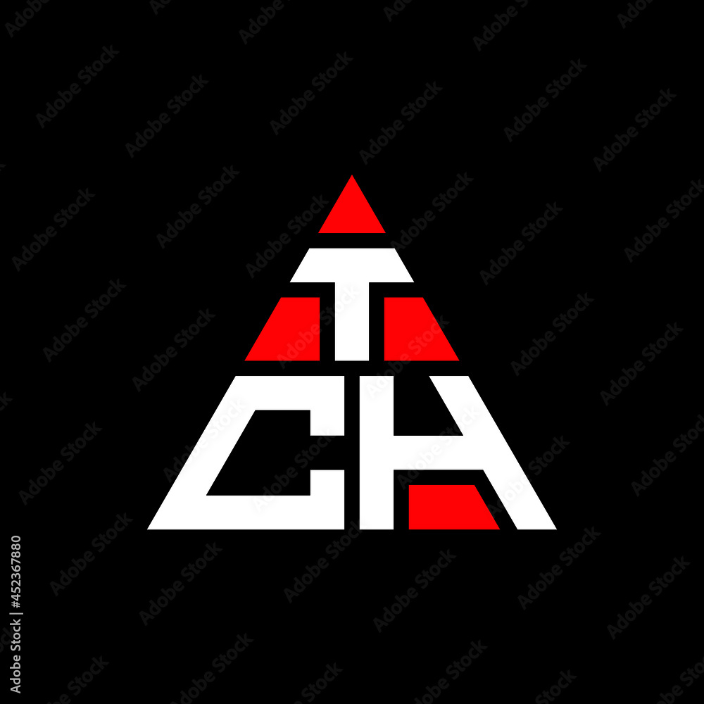 TCH triangle letter logo design with triangle shape. TCH triangle logo ...