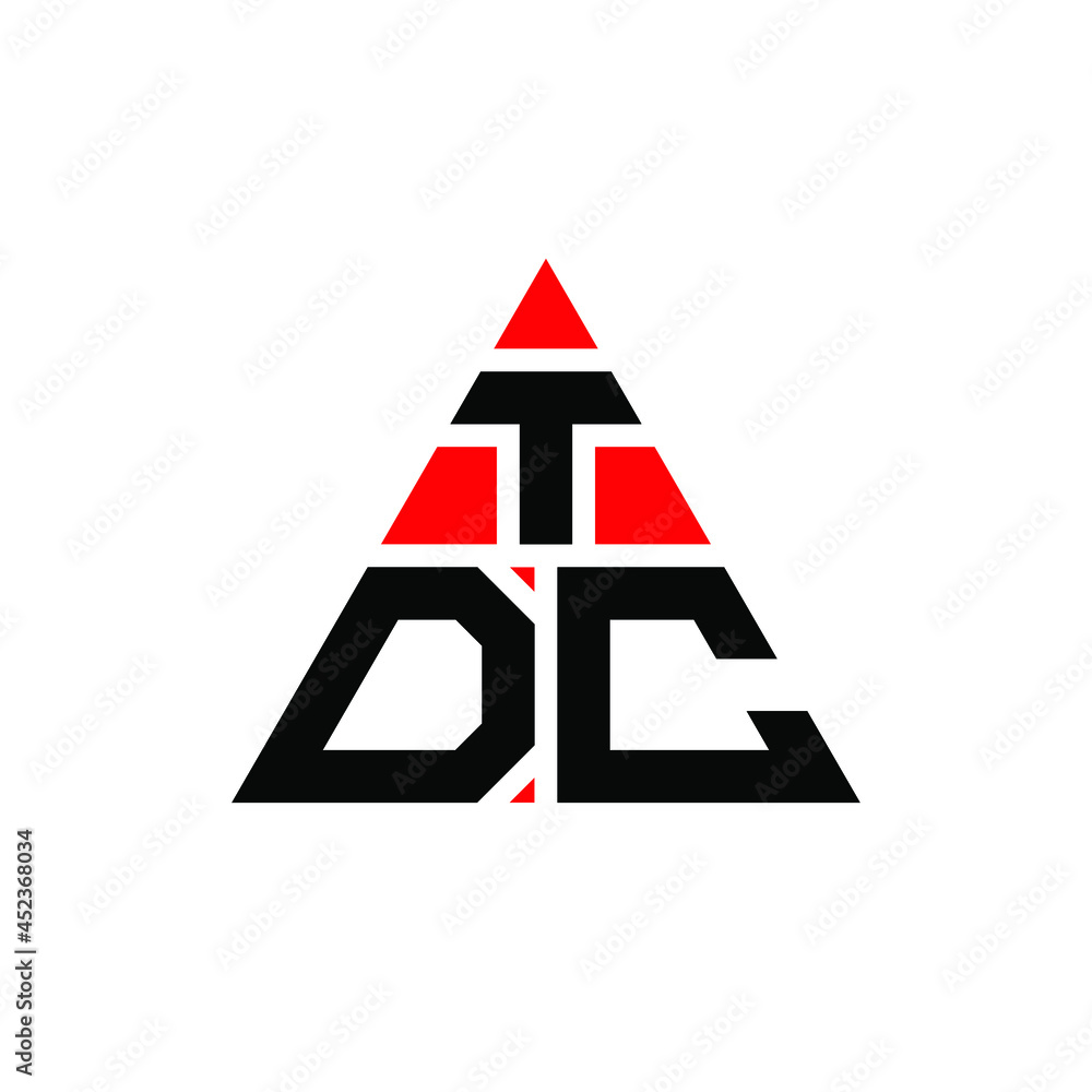 TDC triangle letter logo design with triangle shape. TDC triangle logo ...