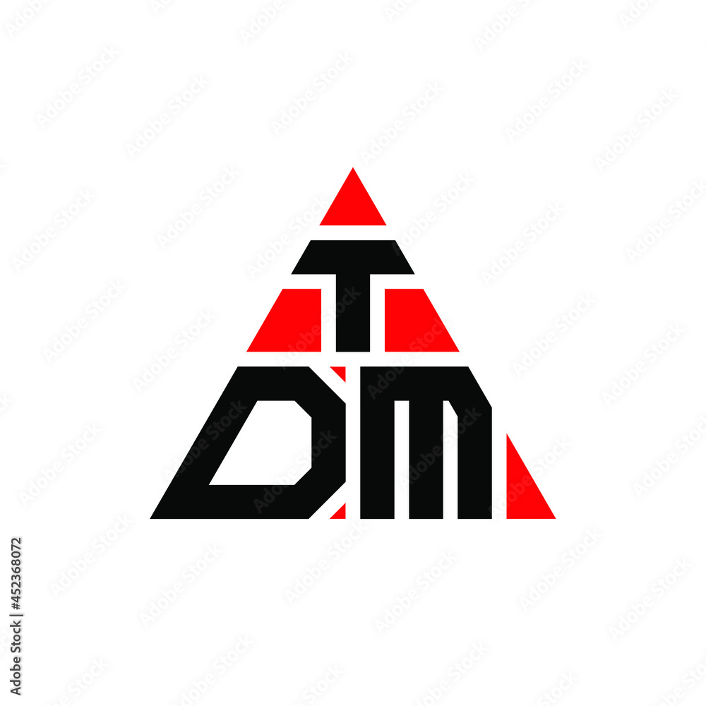 TDM triangle letter logo design with triangle shape. TDM triangle logo ...