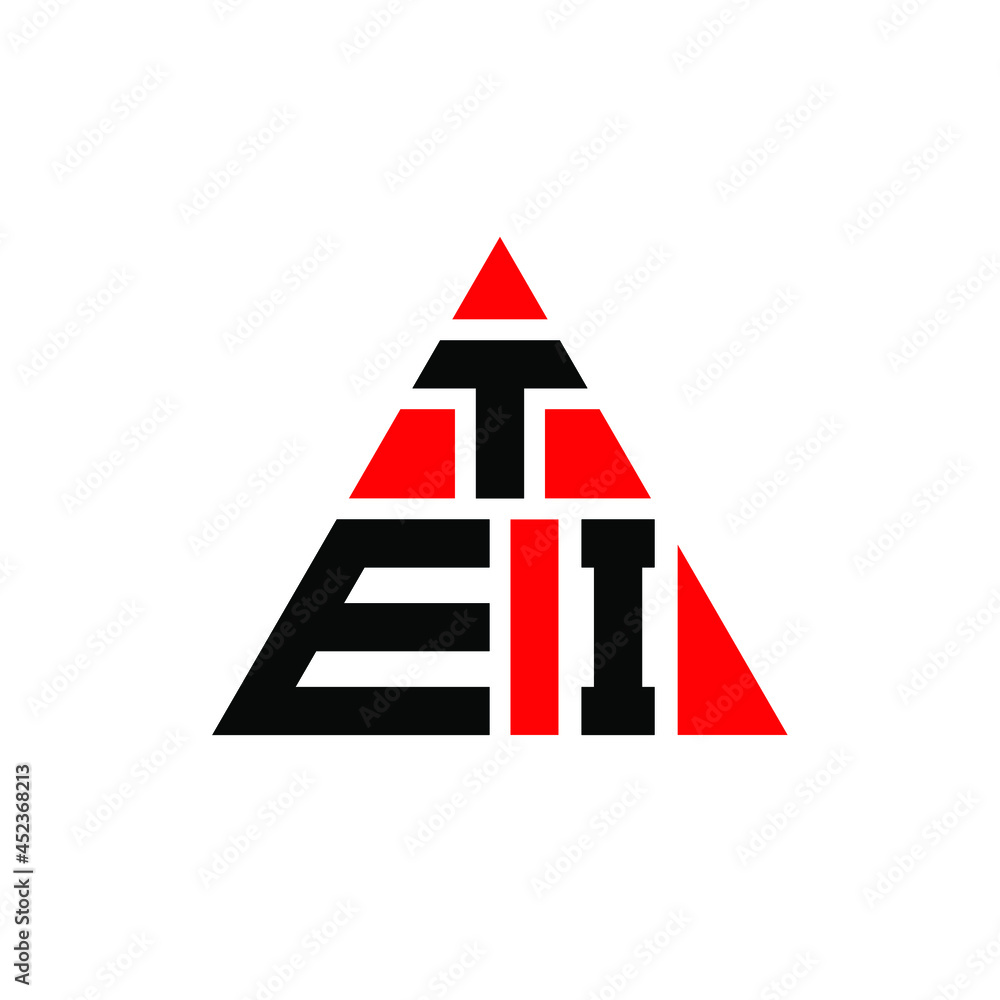 TEI triangle letter logo design with triangle shape. TEI triangle logo ...