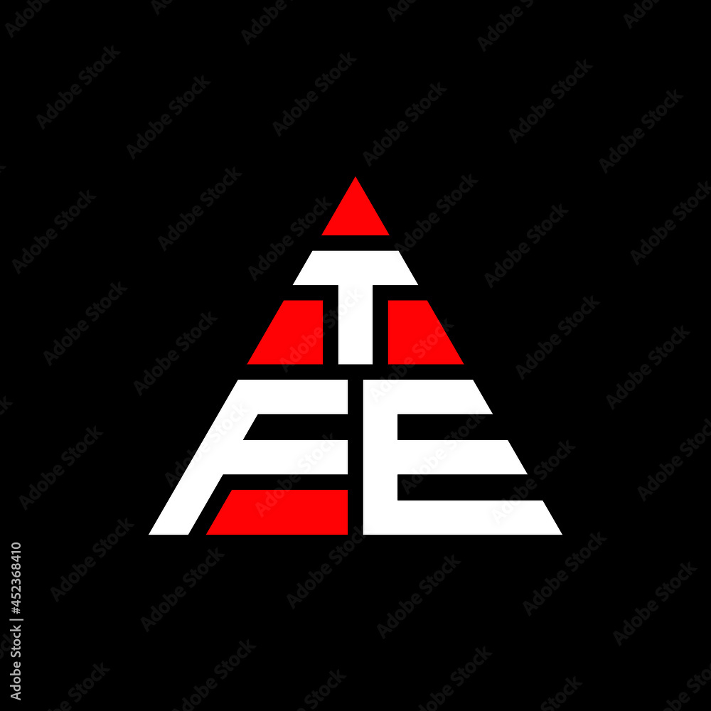 TFE triangle letter logo design with triangle shape. TFE triangle logo ...