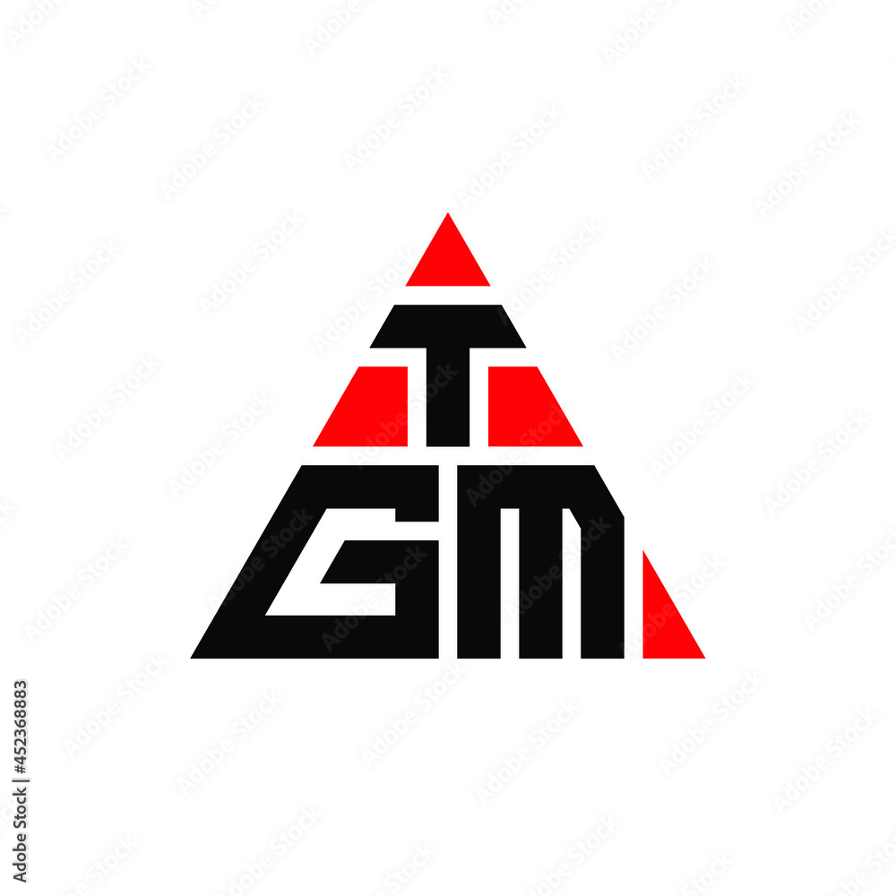 TGM triangle letter logo design with triangle shape. TGM triangle logo ...