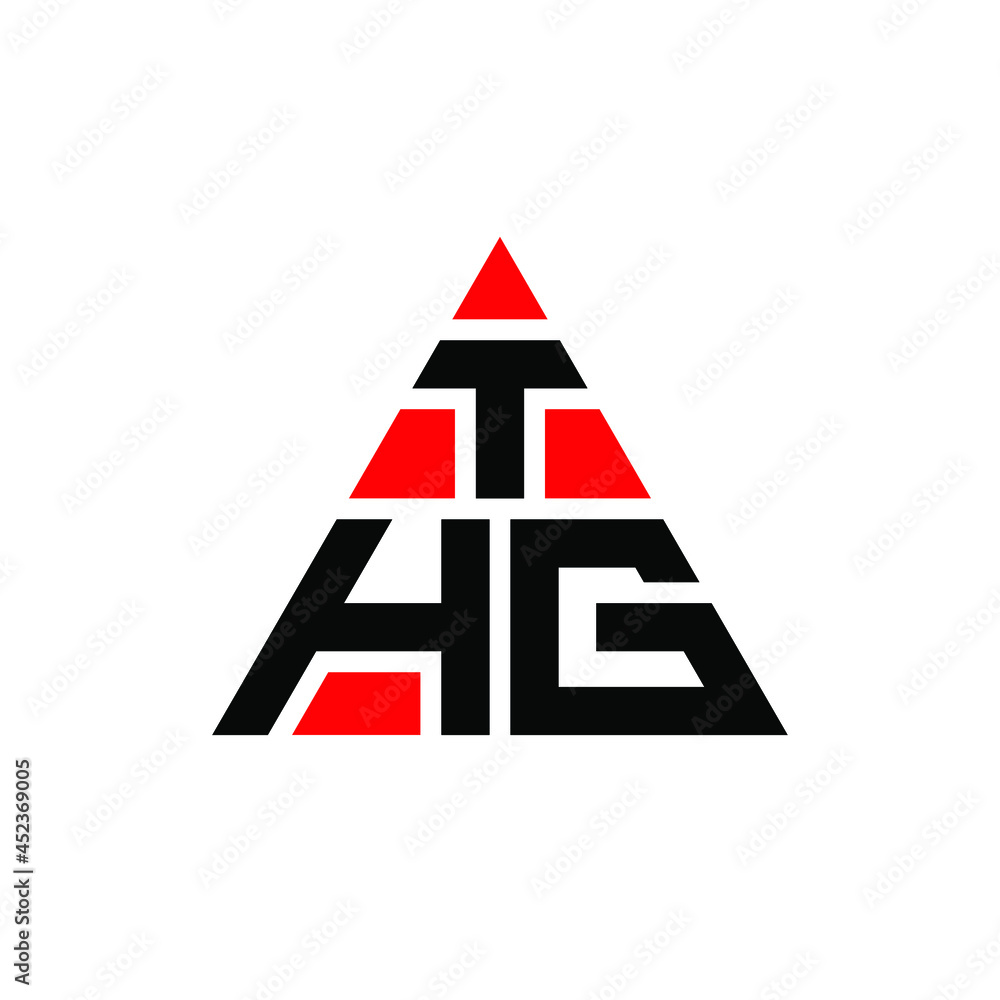 THG triangle letter logo design with triangle shape. THG triangle logo ...