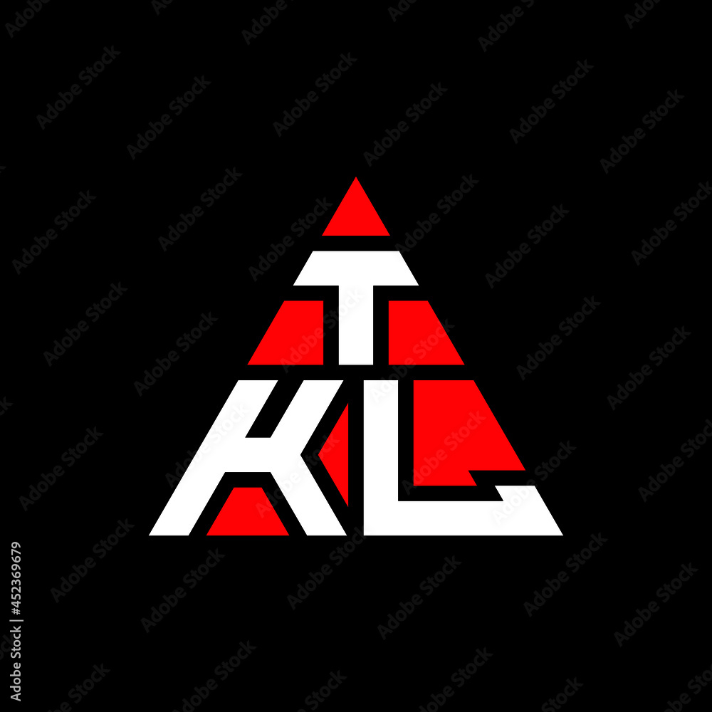 Vetor de TKL triangle letter logo design with triangle shape. TKL ...