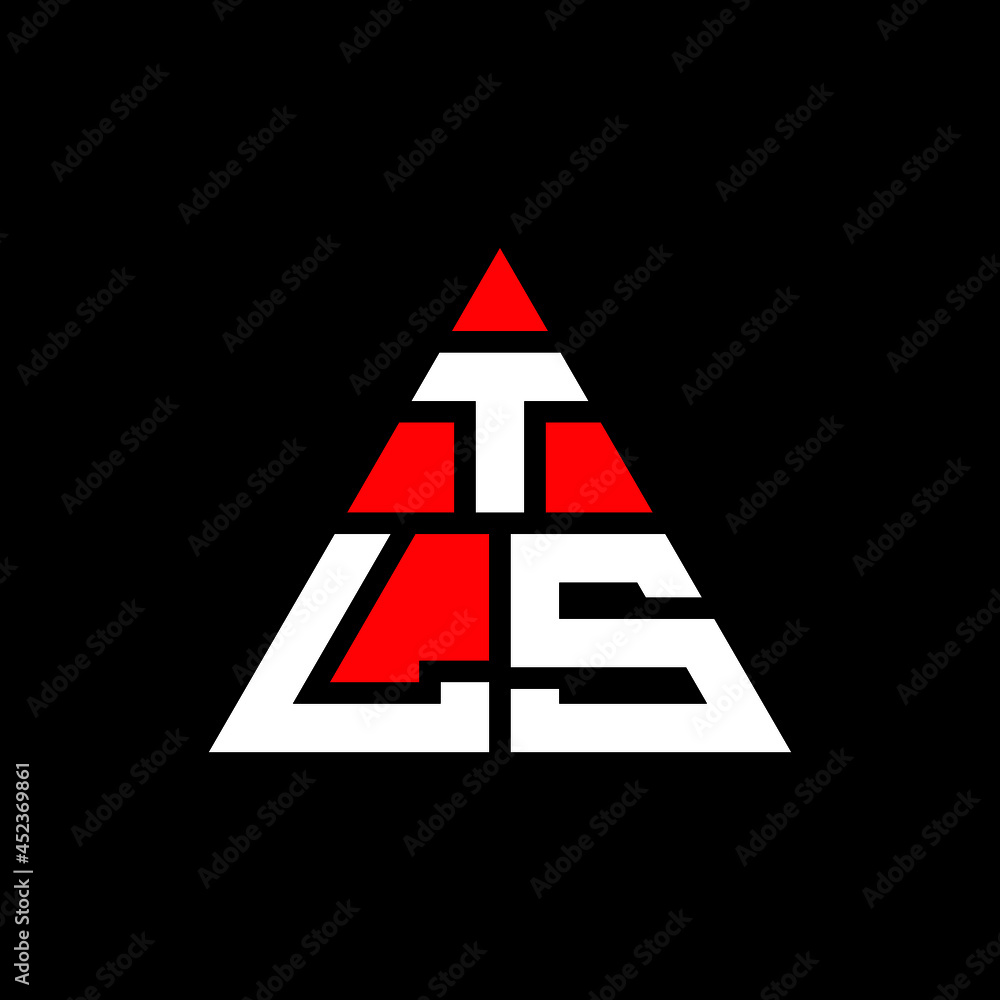 TLS triangle letter logo design with triangle shape. TLS triangle logo ...