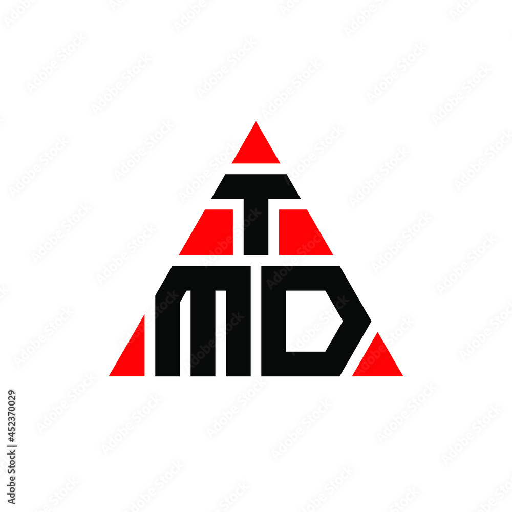 TMD triangle letter logo design with triangle shape. TMD triangle logo ...