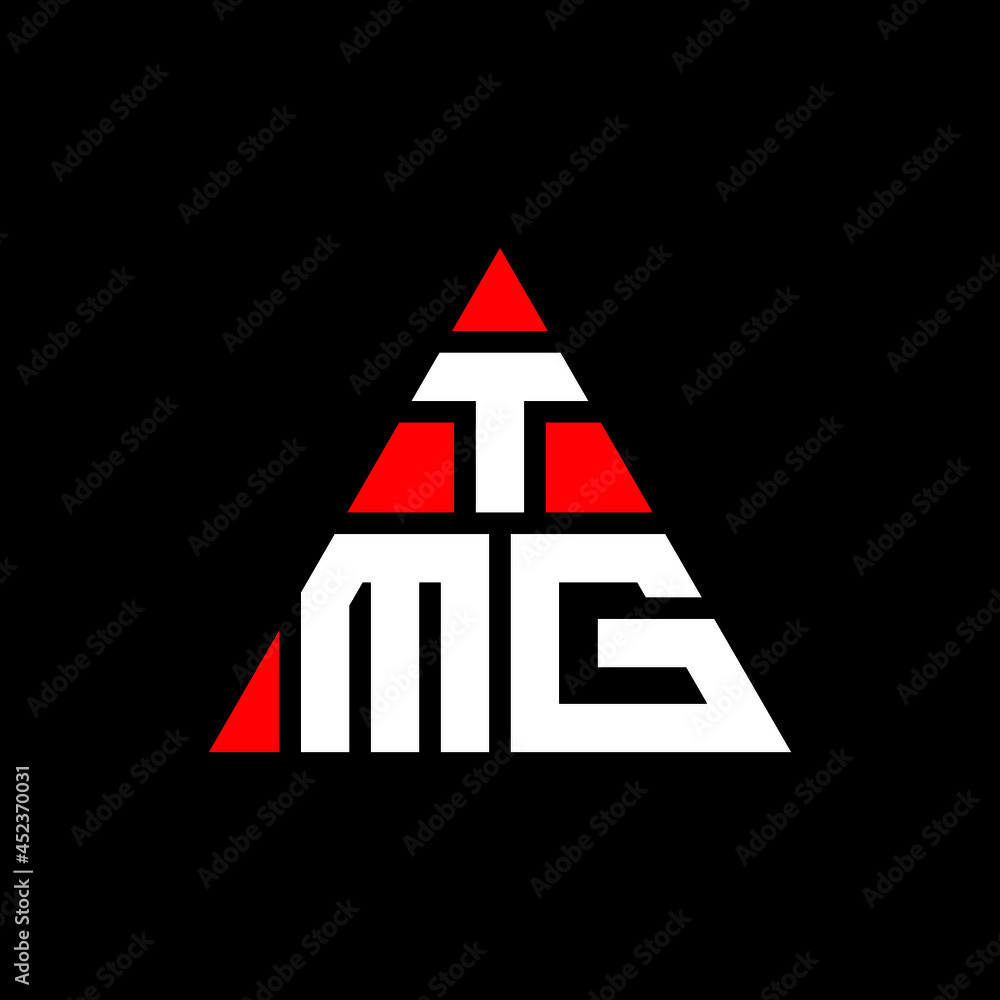 TMG triangle letter logo design with triangle shape. TMG triangle logo ...