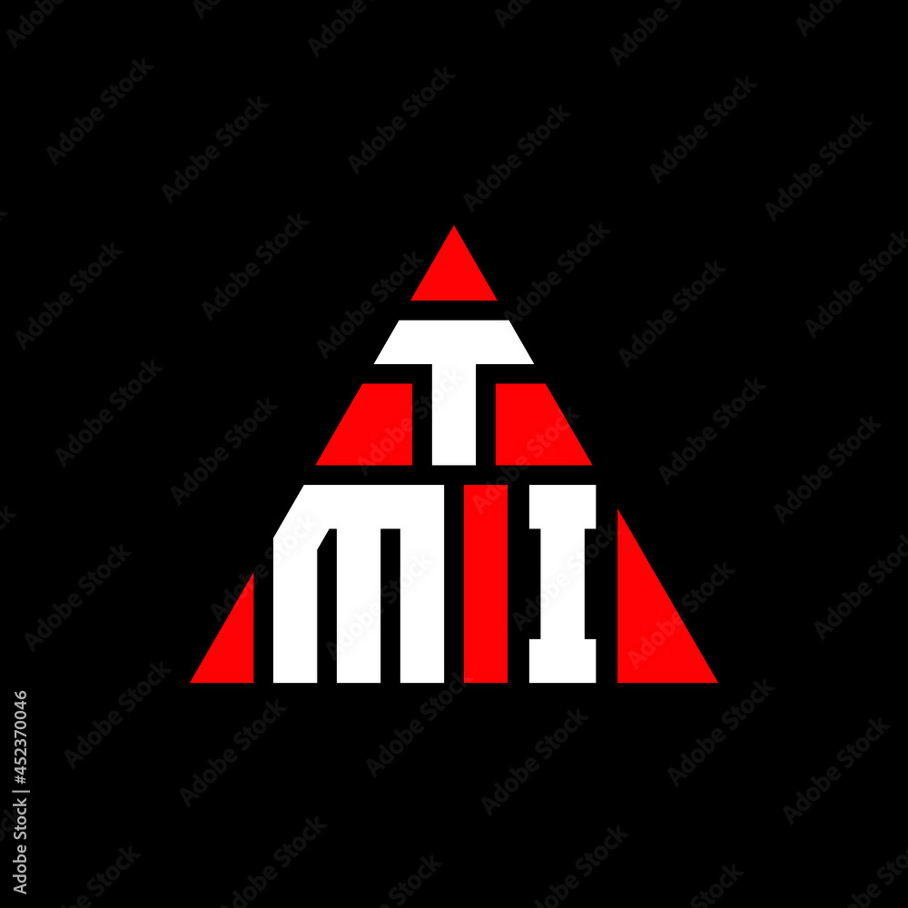 TMI triangle letter logo design with triangle shape. TMI triangle logo ...