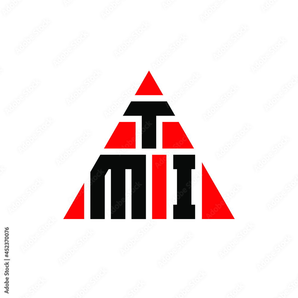 TMI triangle letter logo design with triangle shape. TMI triangle logo ...