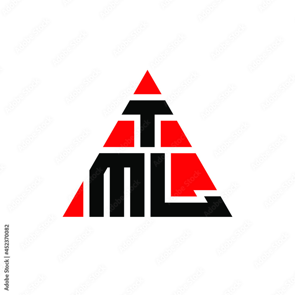 TML triangle letter logo design with triangle shape. TML triangle logo ...