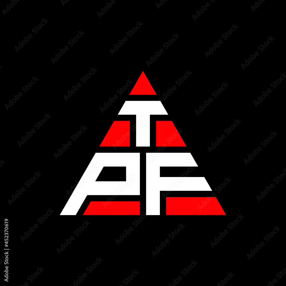 Vetor de TPF triangle letter logo design with triangle shape. TPF ...