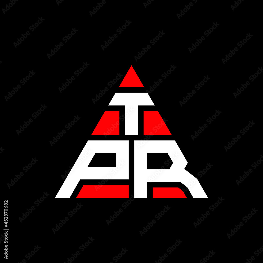 TPR triangle letter logo design with triangle shape. TPR triangle logo ...