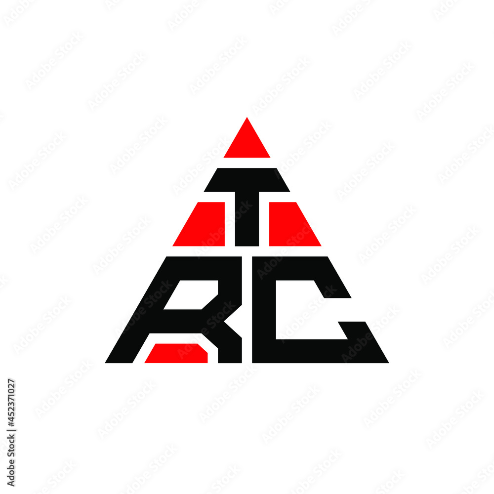 TRC triangle letter logo design with triangle shape. TRC triangle logo ...