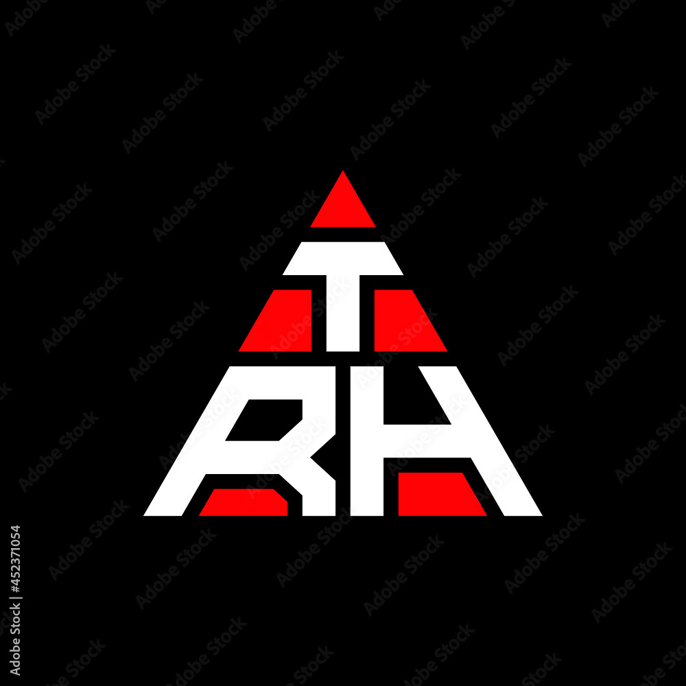 TRH triangle letter logo design with triangle shape. TRH triangle logo ...