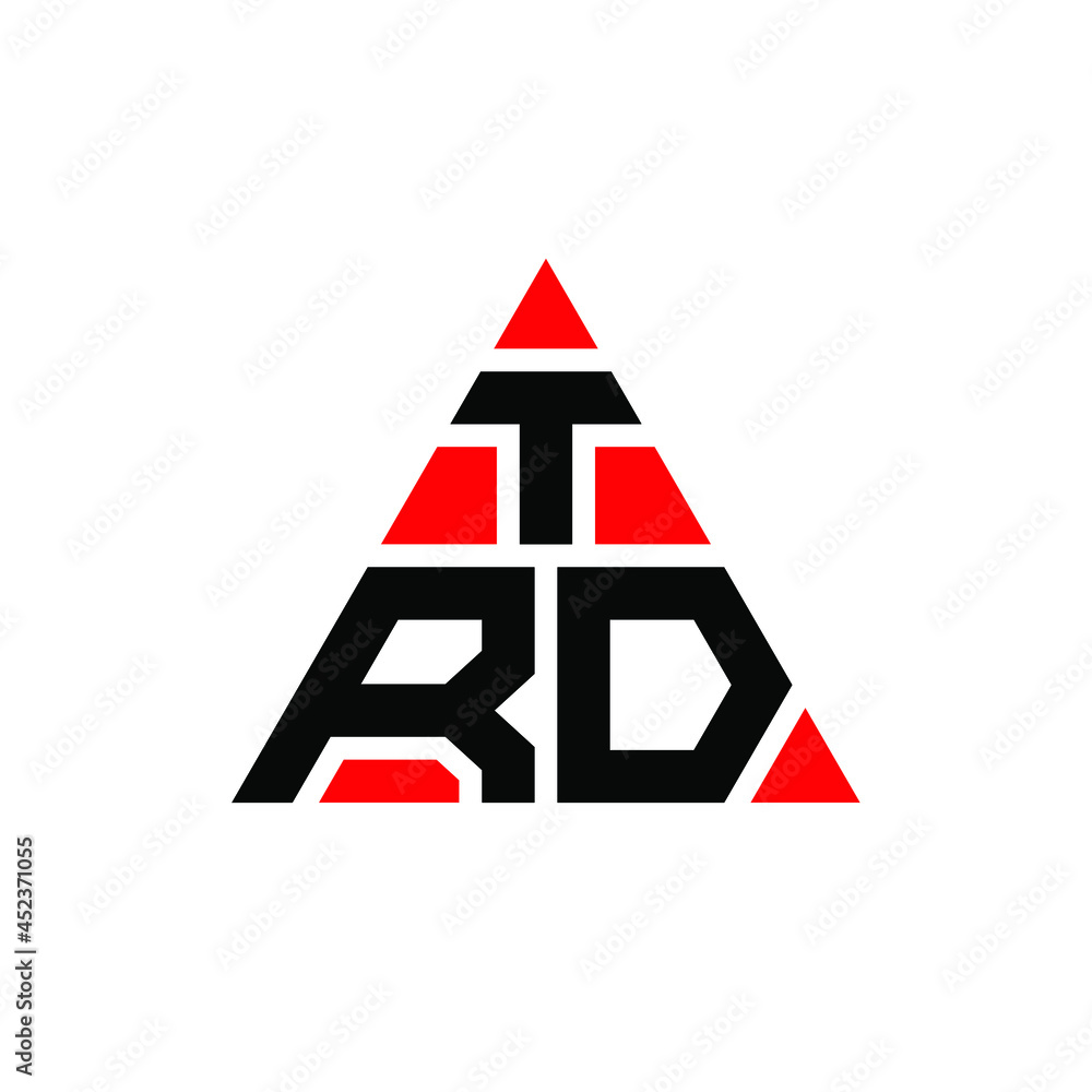 TRD triangle letter logo design with triangle shape. TRD triangle logo ...