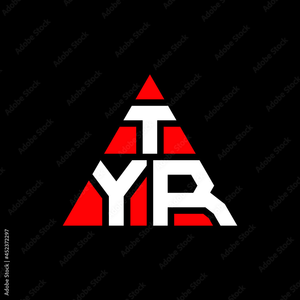 TYR triangle letter logo design with triangle shape. TYR triangle logo ...