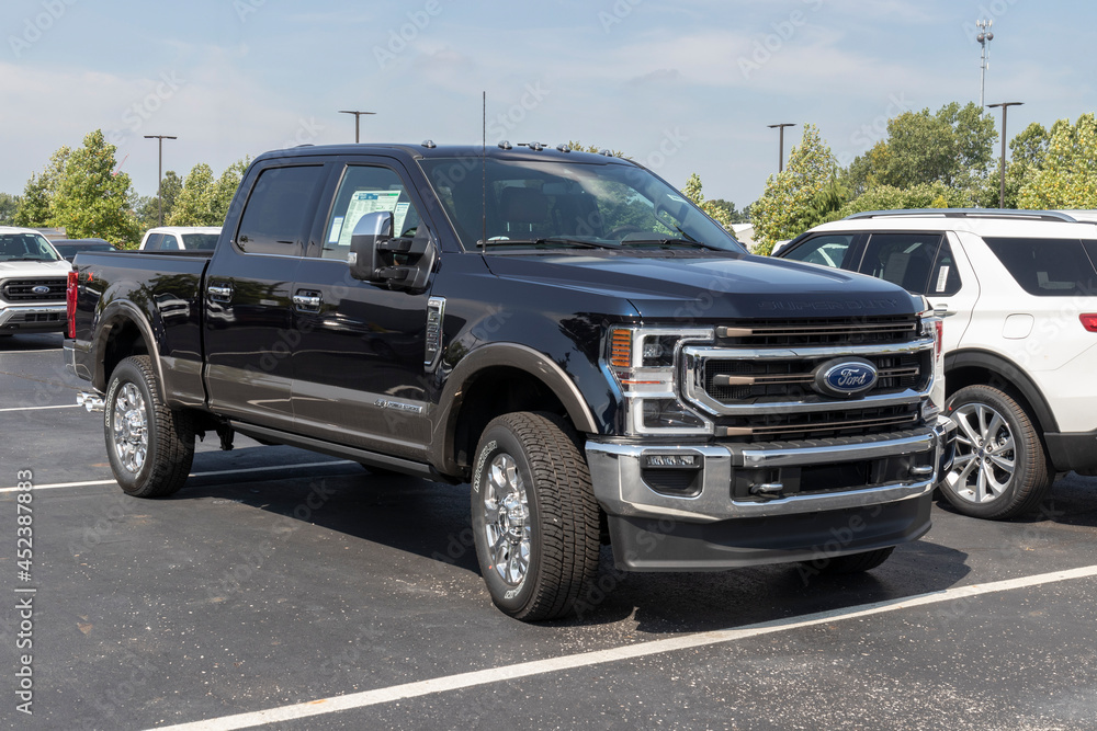 Ford F-350 display at a dealership. The Ford F350 is available in XL ...