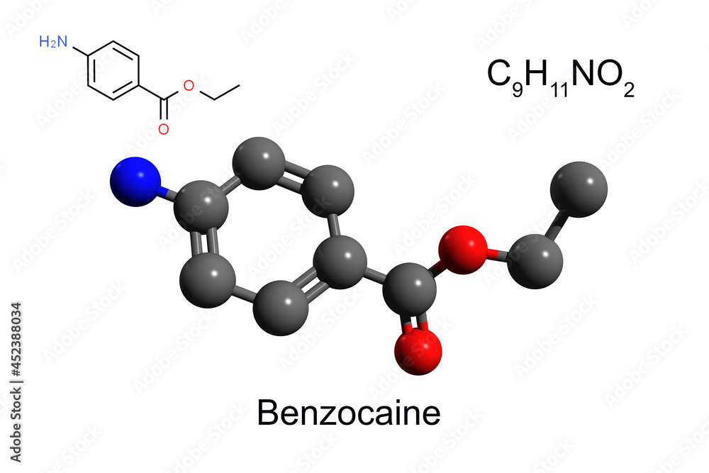 Chemical formula, skeletal formula and 3D ball-and-stick model of ...