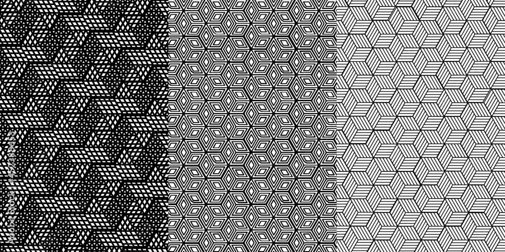 patrones vectorial cuadriculado blanco y negro Stock Vector | Adobe Stock