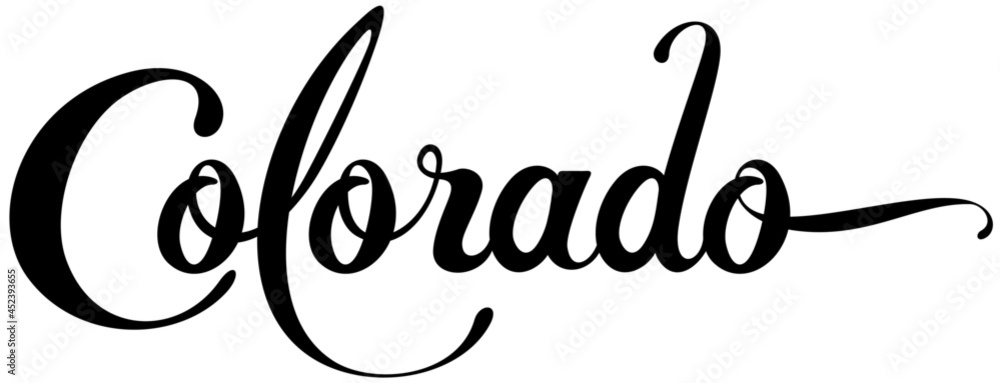 Colorado - custom calligraphy text Stock Vector | Adobe Stock