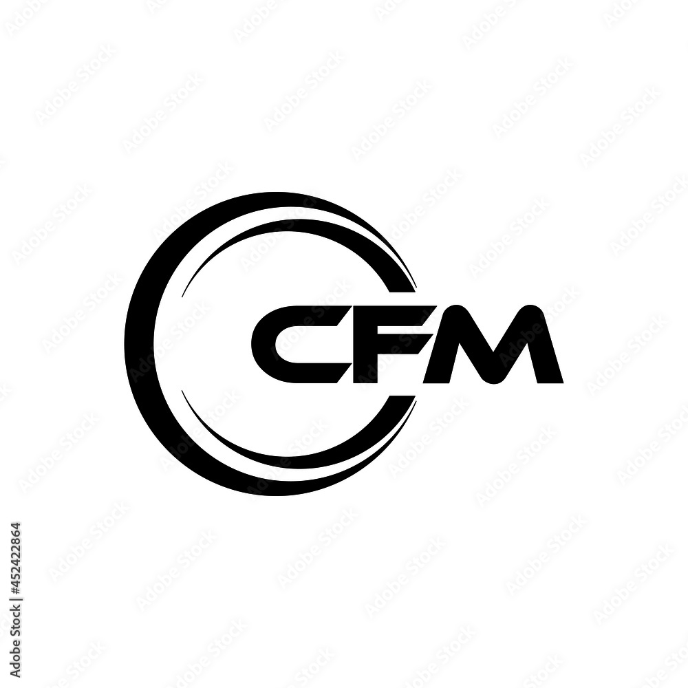CFM letter logo design with white background in illustrator, vector ...