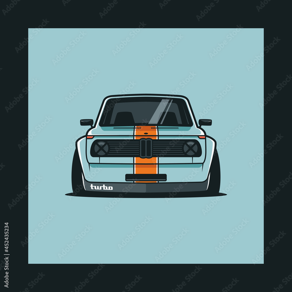 Cartoon classic racing car. Vector illustration Stock Vector | Adobe Stock