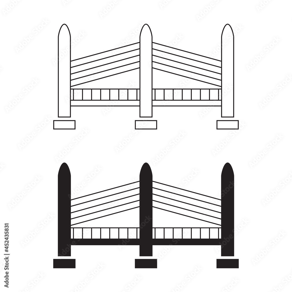 The bridge icon. A structure erected over an obstacle. The bridge is ...